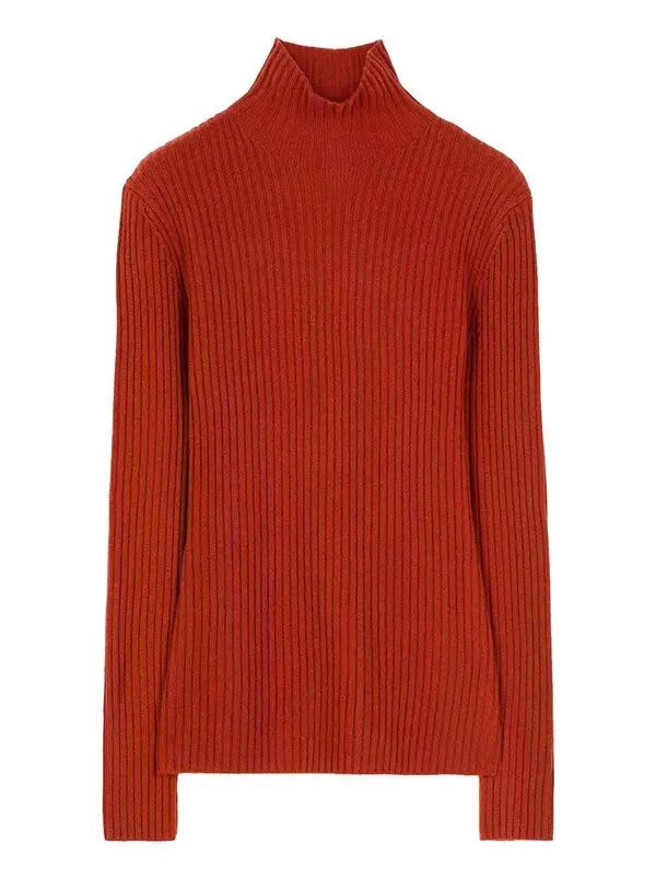 Ports 1961 Ribbed Turtleneck Sweater - Red