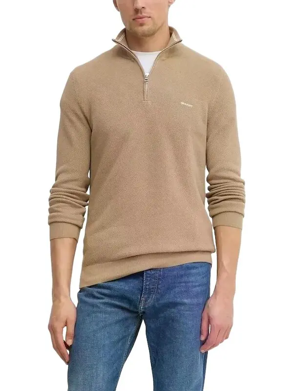 Gant Half-zip Sweater - Brown