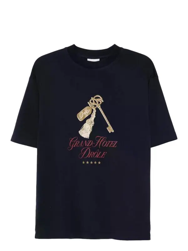 Drole De Monsieur Le Grand Hôtel Key-tassel T-shirt - Blue