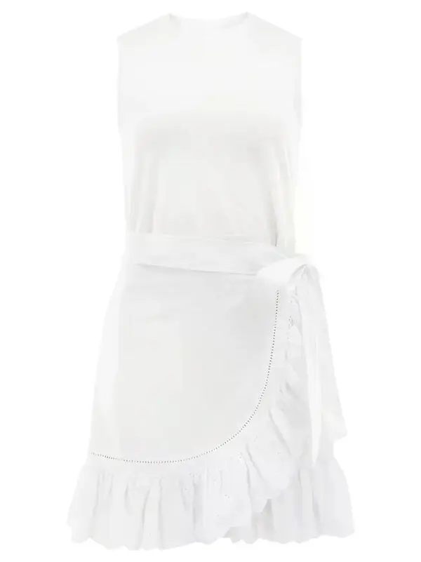 Cinq À Sept Mahlia Eyelet-detail Wrap Dress - White