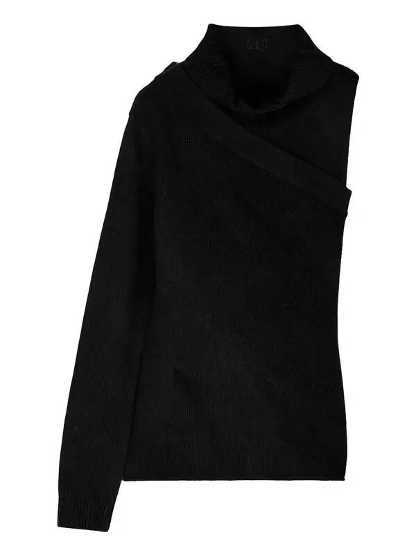 Ports 1961 One-shoulder Turtleneck Knitwear - Black
