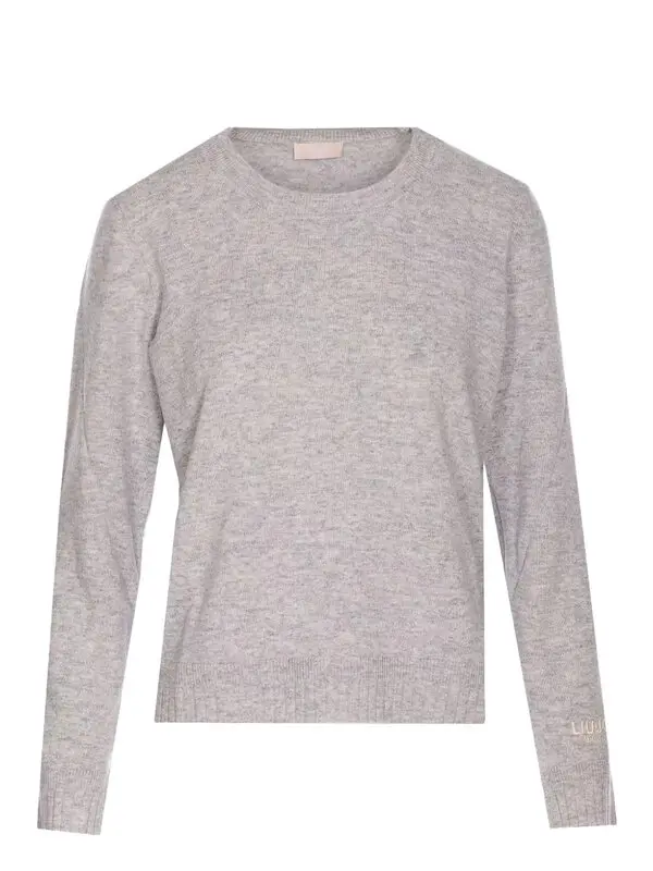 Liu Jo Ribbed Crew-neck Top - Grey