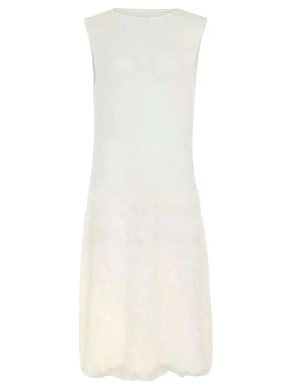 MAISON MARGIELA Sleeveless Textured Midi Dress - Neutrals