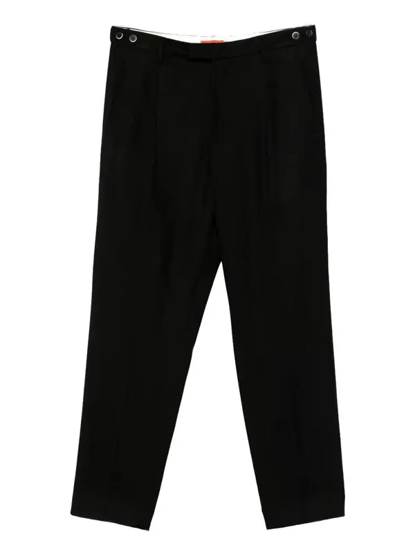 Barena Venezia Pleated Button Trousers - Black