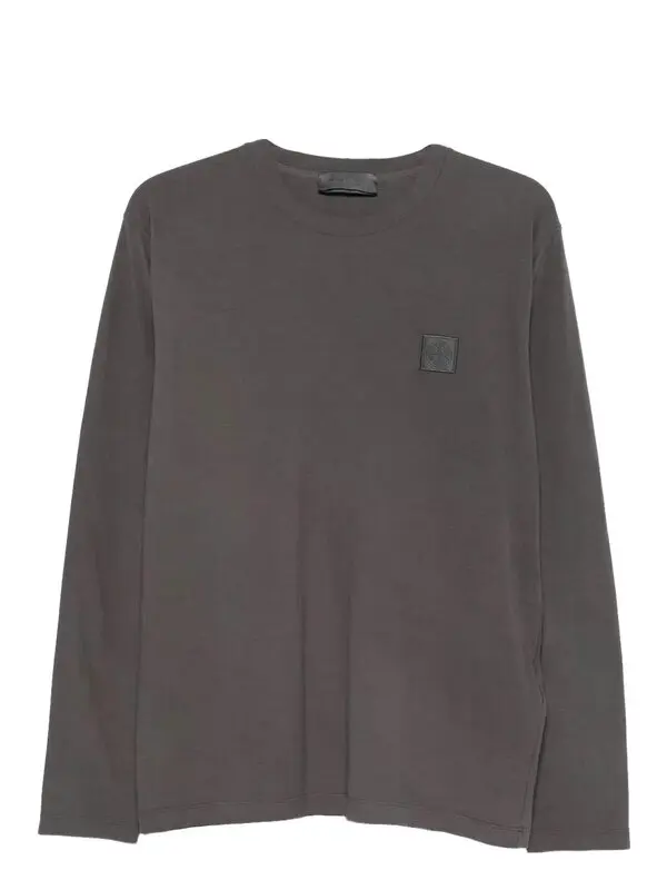 Stone Island Logo-patch Long-sleeve T-shirt - Grey