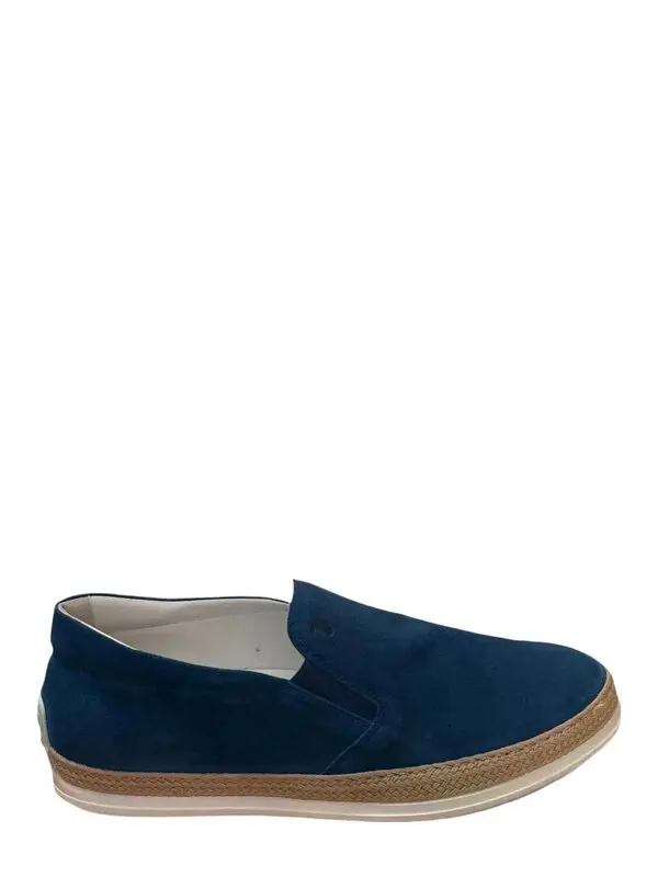 TOD'S Suede Rope-trimmed Espadrilles - Blue