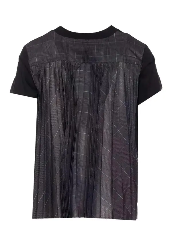 Sacai Pleated Back T-shirt - Black