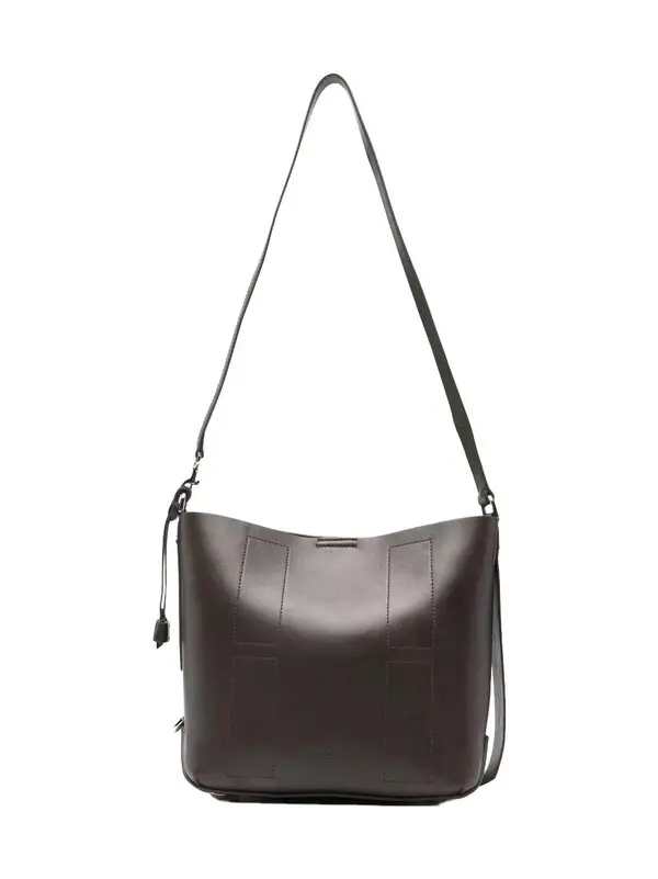 Hogan Hobo Shoulder Bag With H-detail - Brown