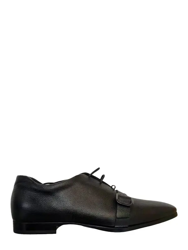 TOD'S Leather Buckle-strap Oxford Shoes - Black