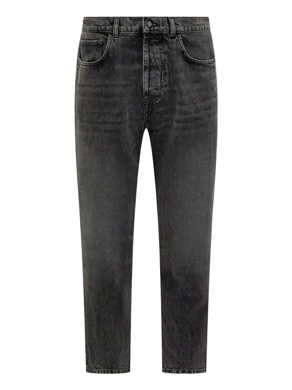 AMISH Five-pocket Cotton Jeans - Grey