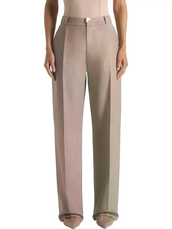 Manière De Voir Doria Waistband Detail Tailored Trousers - Brown