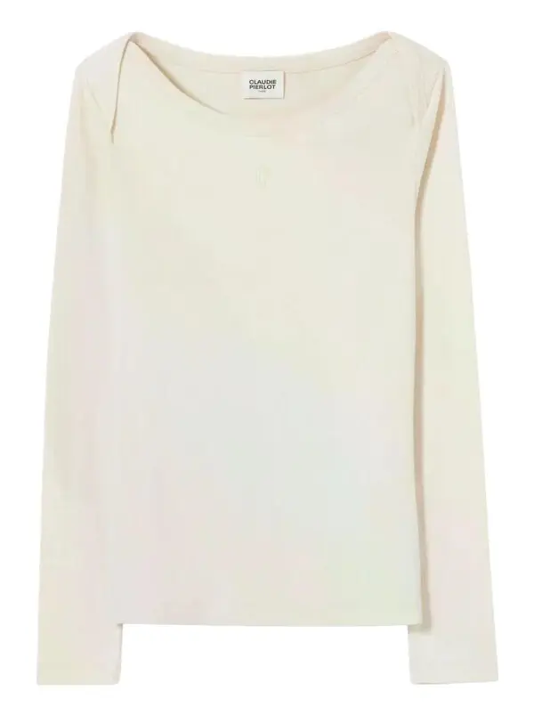 Claudie Pierlot Embroidered T-shirt - Neutrals