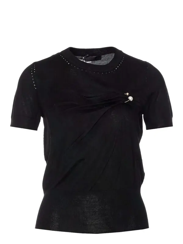 Liu Jo Faux-pearl-embellished Top - Black