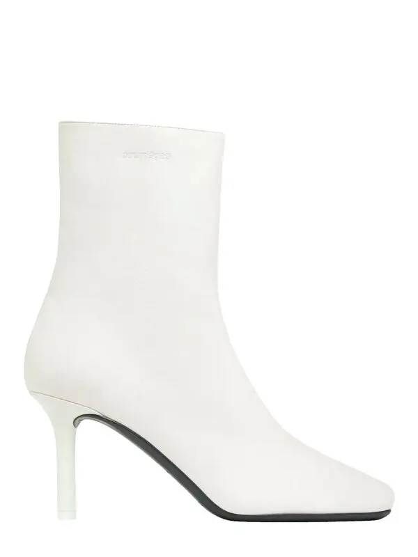 COURREGES Square-toe Ankle Boots - White
