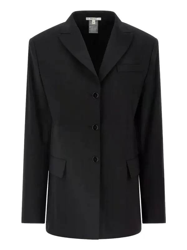 NENSI DOJAKA Peak-lapel Blazer With Tie Detail - Black