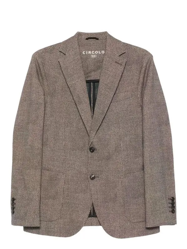 CIRCOLO 1901 Textured Two-button Blazer - Brown