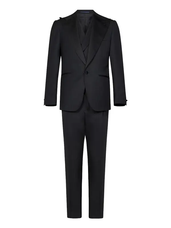 FRANZESE COLLECTION Franzese Napoli Stefano De Martino Model Suit - Black