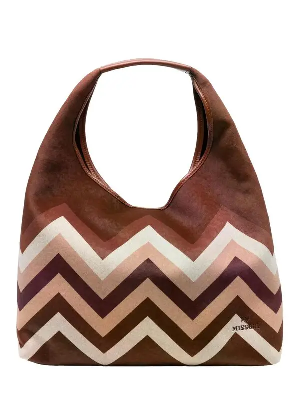 Missoni Chevron Pattern Shoulder Bag - Red