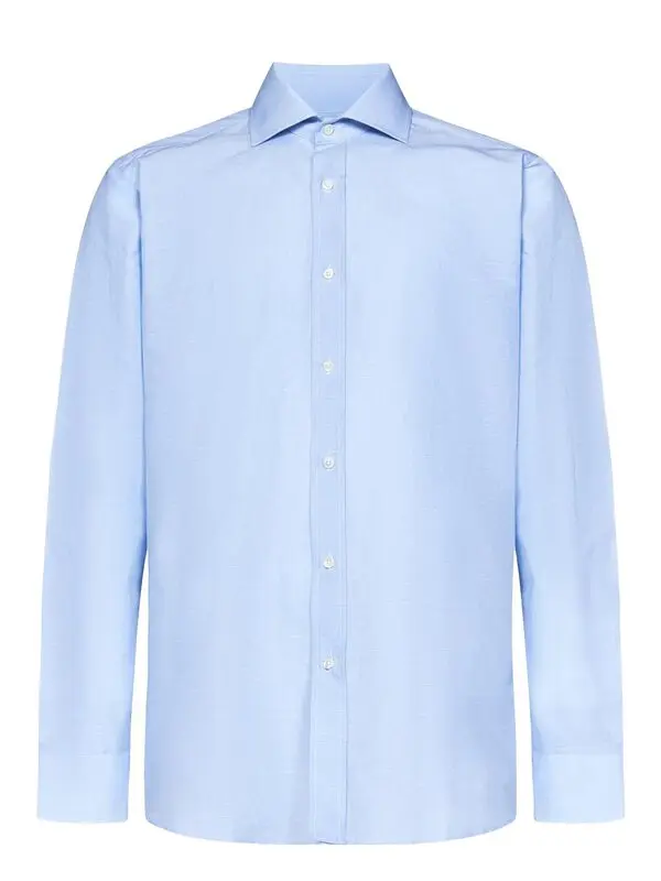 FRANZESE COLLECTION Franzese Napoli David Beckham Model Shirt - Clear Blue