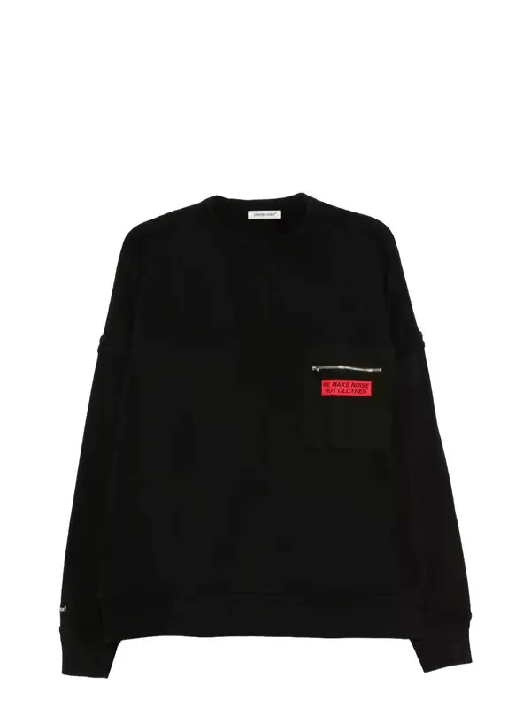 UNDERCOVERISM Cotton Sweatshirt With Zipped Pocket - Black