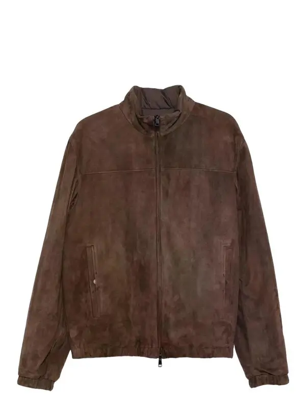 Moncler Suede Jacket - Brown