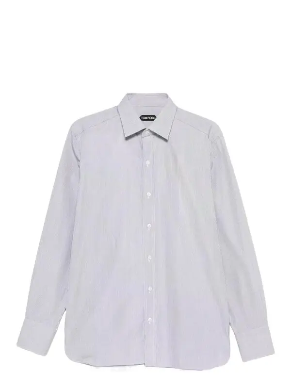 TOM FORD Striped Long-sleeve Shirt - Blue