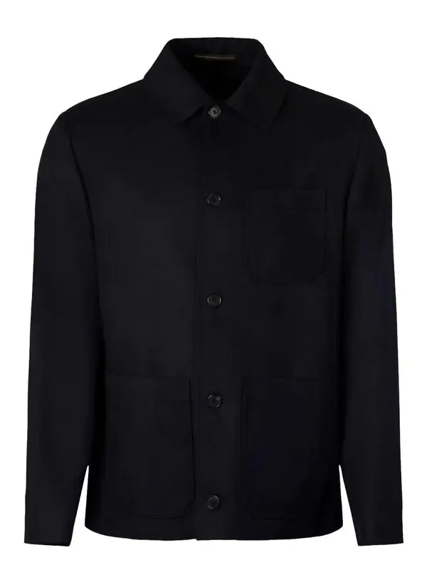 SLOWEAR Button-fastening Shirt Jacket - Black