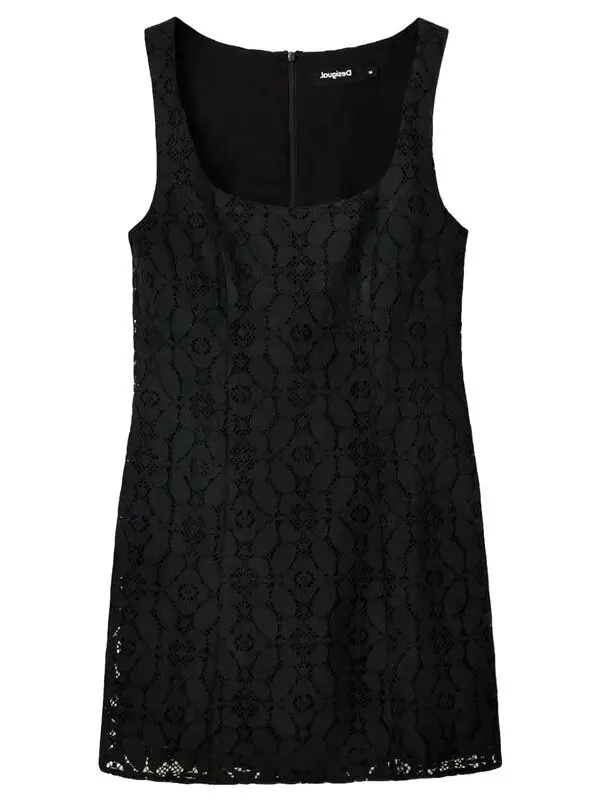 Desigual Floral-lace Mini Dress - Black