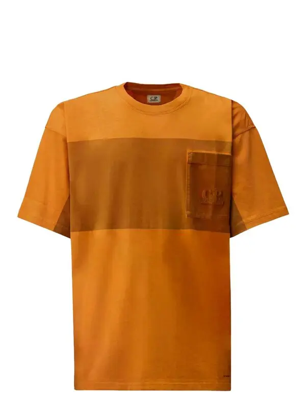 C.P. COMPANY Pocket-panel Stripe T-shirt - Orange