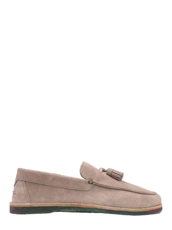Brunello Cucinelli Tassel-detail Suede Loafers - Brown