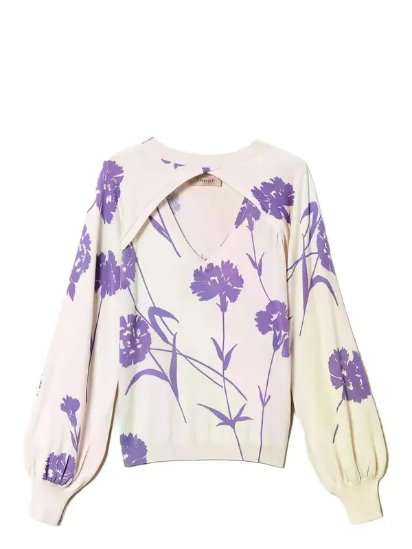 TWINSET Floral-print Top - Neutrals