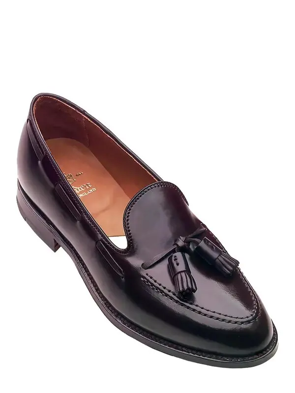 Alden Tassel-detail Leather Loafers - Red