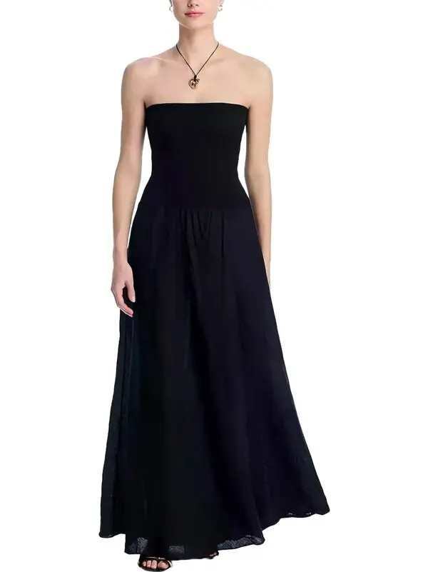 Johanna Ortiz Linen-cotton Blend Maxi A-line Skirt - Black