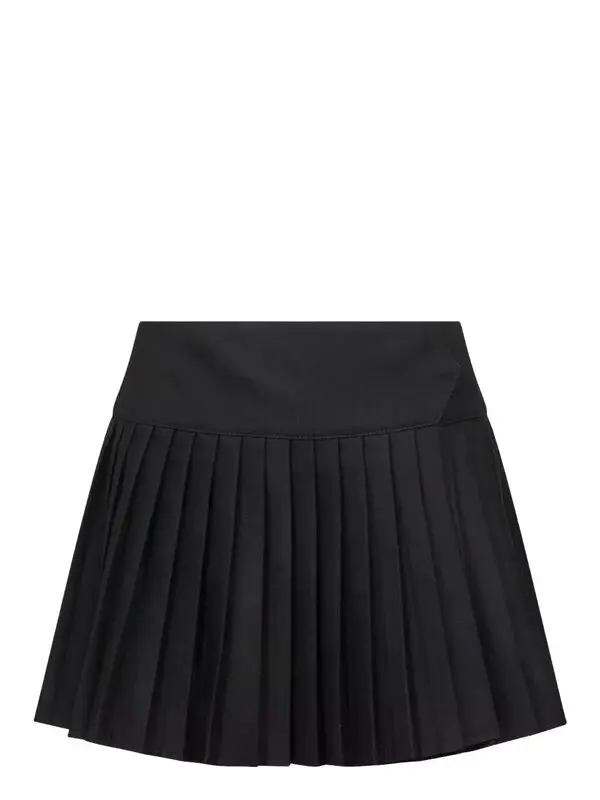 Off-White Pleated Mini Skirt - Black