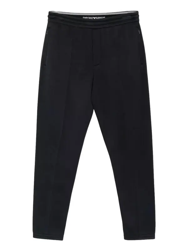Emporio Armani Elastic-waistband Track Pants - Blue
