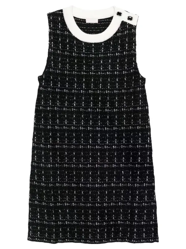 Liu Jo Tweed Mini Dress - Black