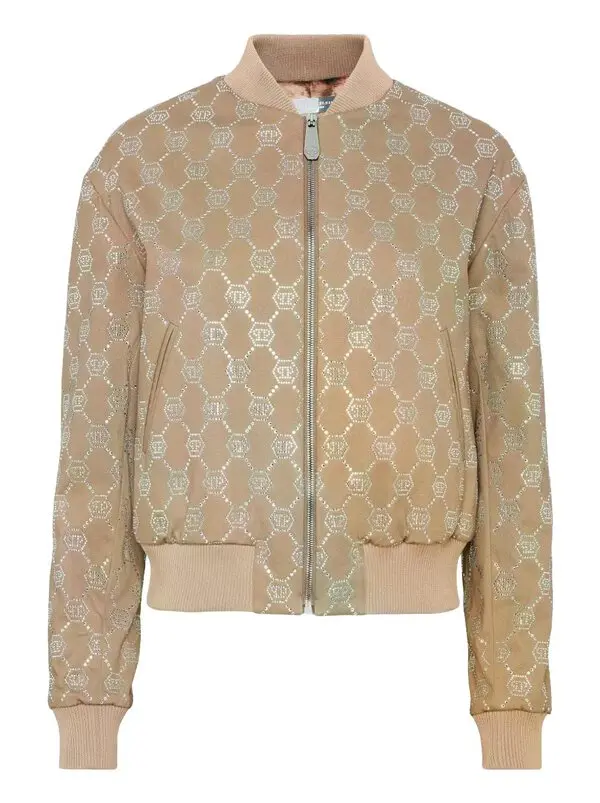 Philipp Plein Monogram Bomber Jacket - Neutrals