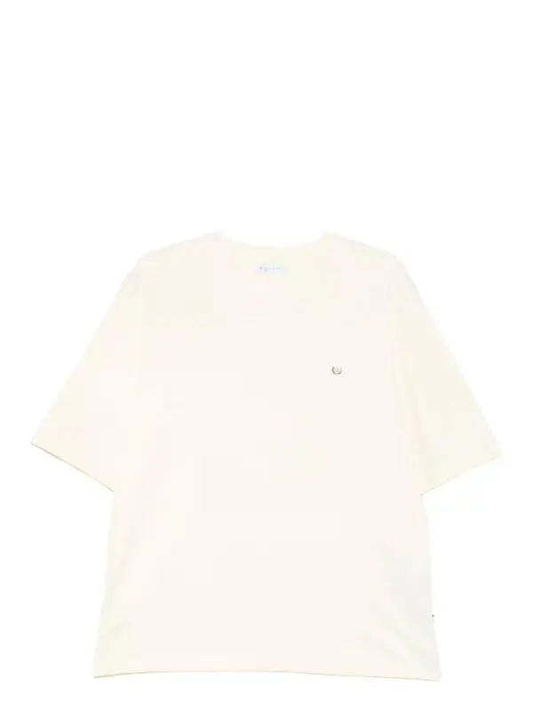 Stefano Ricci Logo-plaque Cotton T-shirt - Neutrals