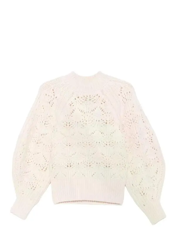 Zimmermann Leaf-pattern High-neck Sweater - Neutrals