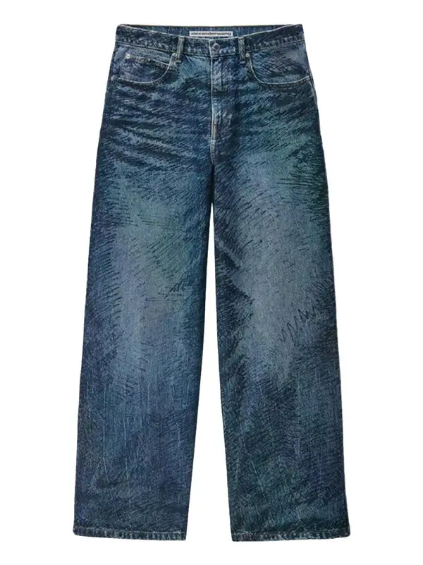 Alexander Wang Logo-patch Jeans - Blue