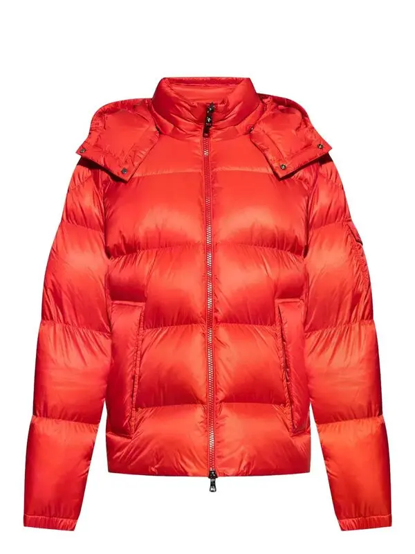Moncler Quilted Hooded Jacket - Red