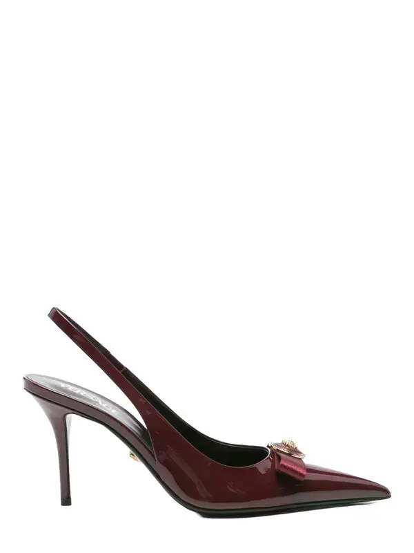 Versace 85mm Ribbon Slingback Pumps - Red