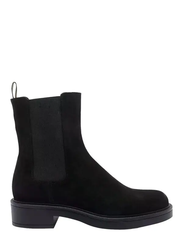 STUART WEITZMAN Suede Chelsea Boots - Black