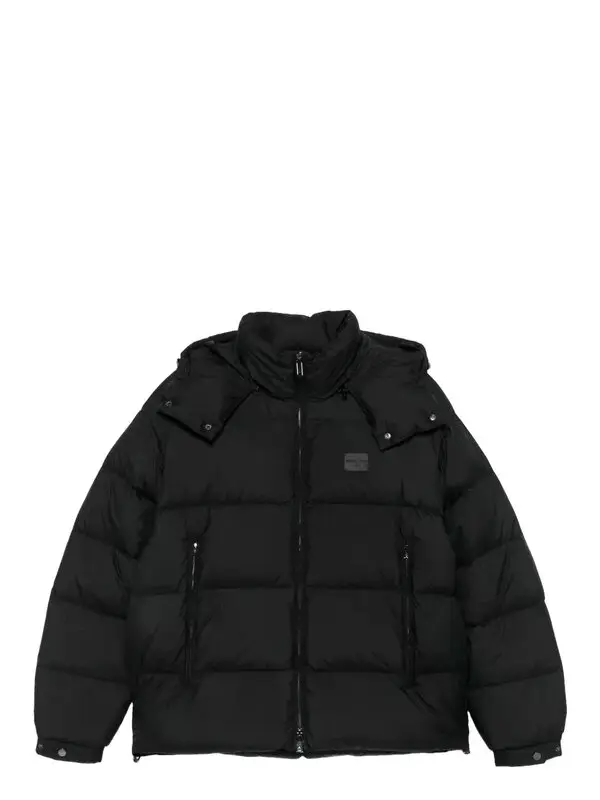 Emporio Armani Hooded Padded Coat - Black