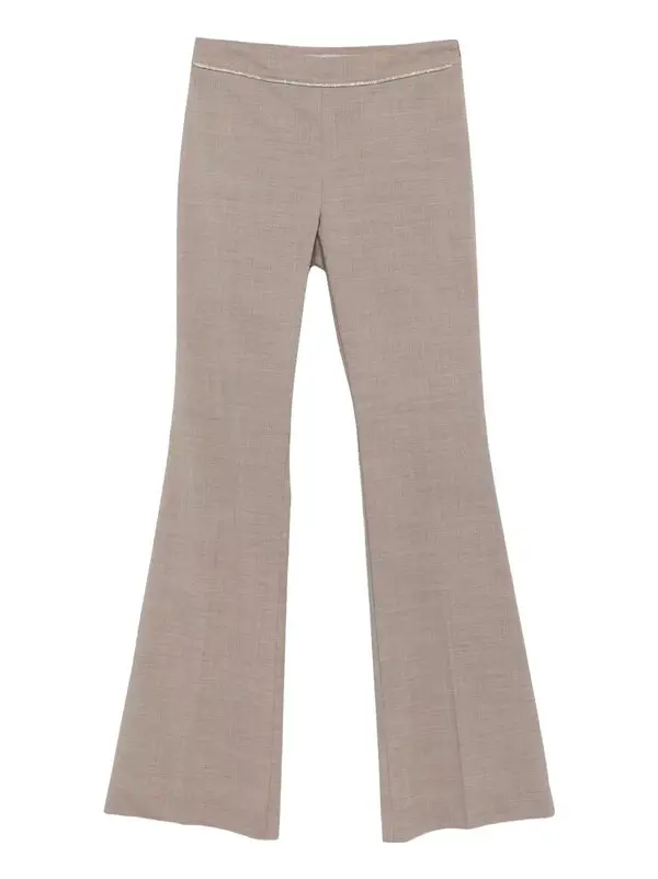 D.exterior Embellished Flared Trousers - Neutrals