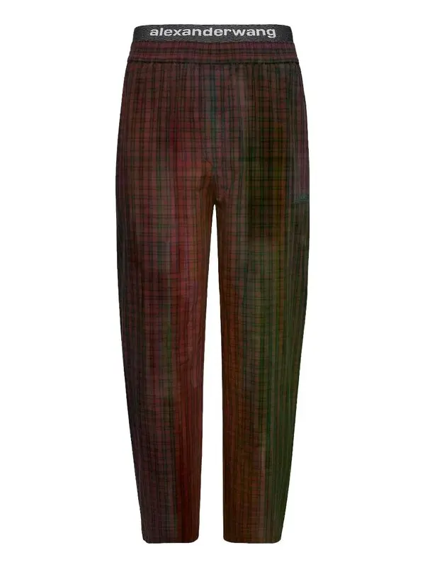 Alexander Wang Plaid Trousers - Brown