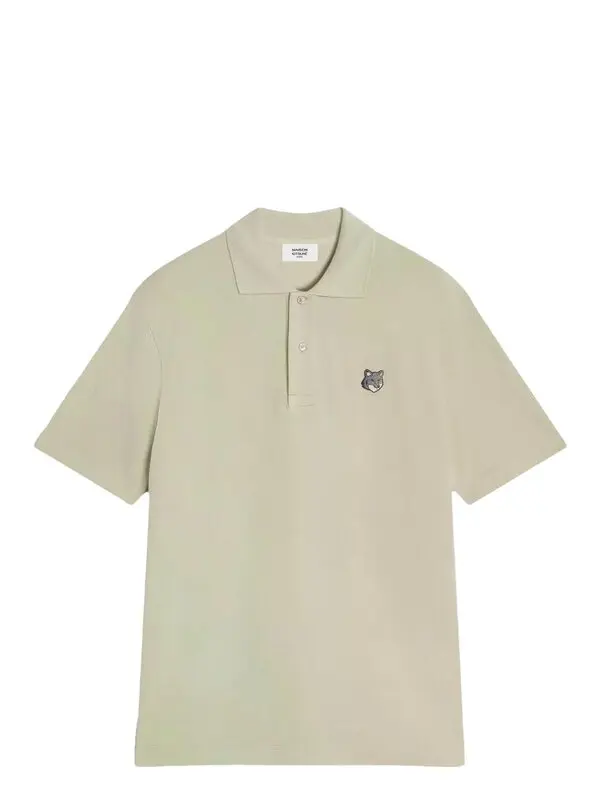 Maison Kitsuné Fox-head Embroidered Polo Shirt - Green