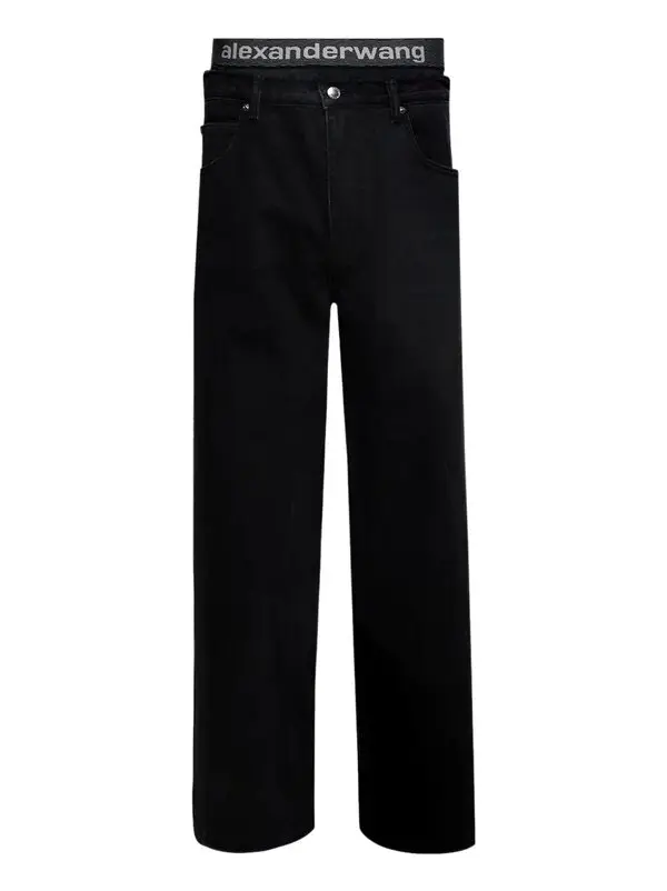 Alexander Wang High-waist Wide-leg Jeans - Black