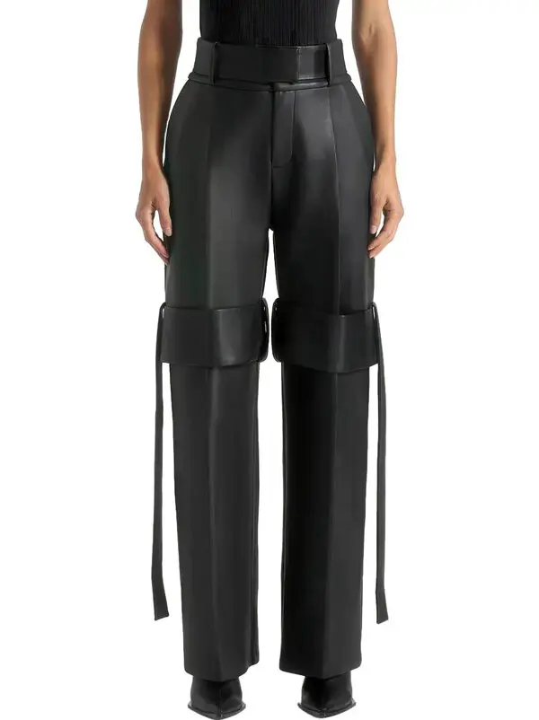 Manière De Voir Isabelle Belted Trousers - Black