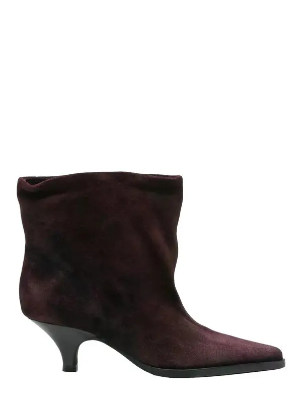 Elena Iachi 50mm Suede Ankle Boots - Red